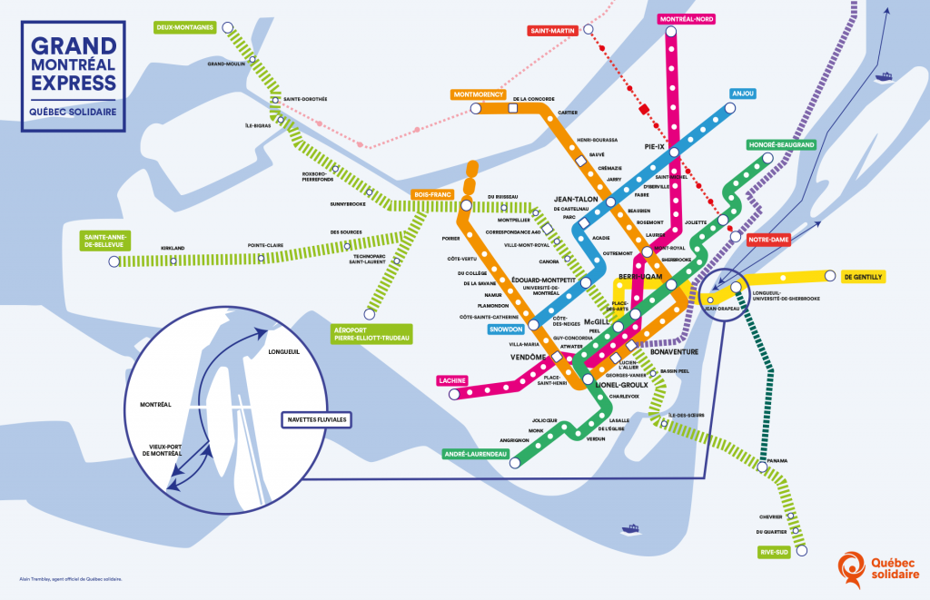Québec solidaire dévoile son plan de mobilité métropolitain - Grand ...