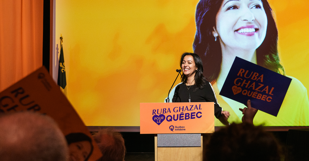 Nouvelle porte-parole de Québec solidaire - Ruba Ghazal élue à 91.4%
